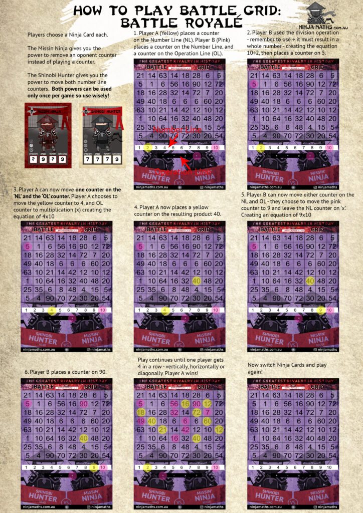 Battle Grid [Single Teacher Licence] | Ninja Maths